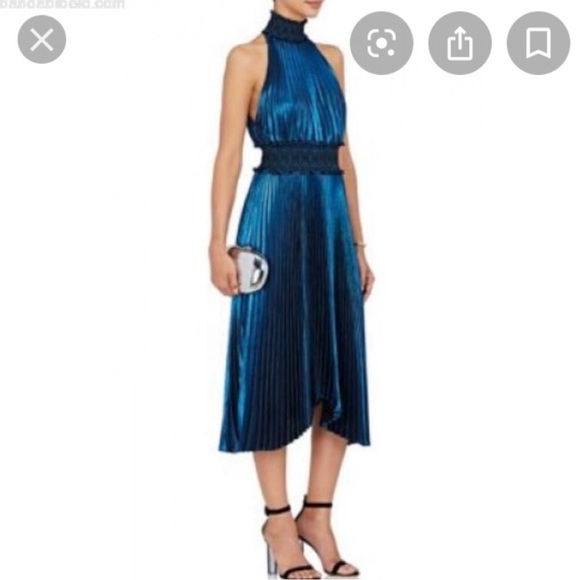 A.L.C. | Dresses | Alc Renzo Metallic Foil Halter Dress | Poshmark